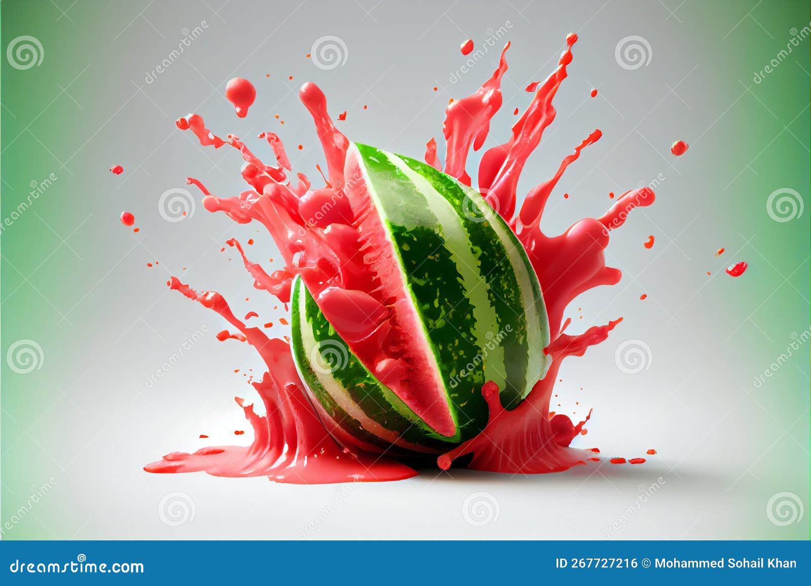 Fresh Slices of Watermelon with Exploding Juice Splashing AI Generative ... Fresh Slices of Watermelon with Exploding Juice Splashing AI Generative ...