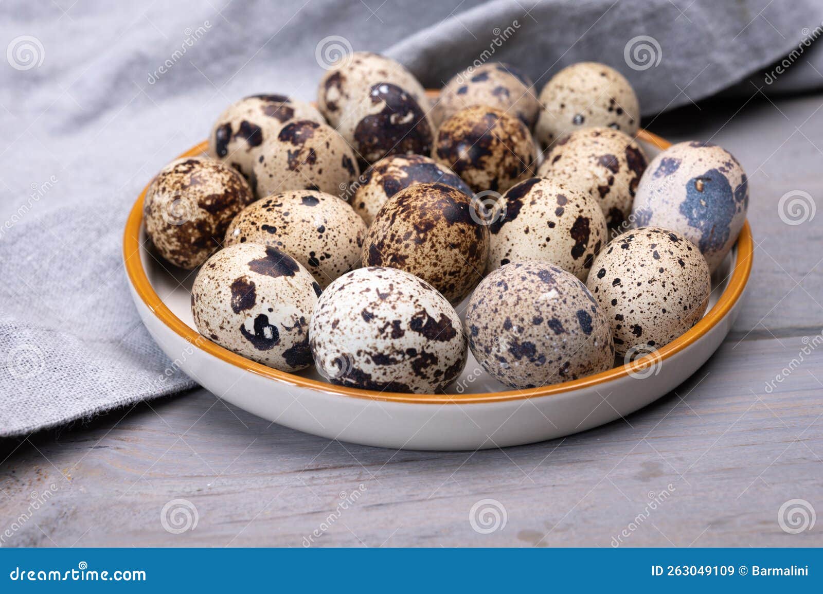 Fresh Small Spotted Partridge or Quail Bird Eggs Stock Image - Image of ...