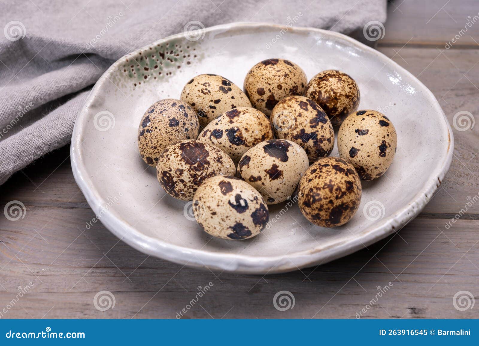 Fresh Small Spotted Partridge or Quail Bird Eggs Stock Image - Image of ...