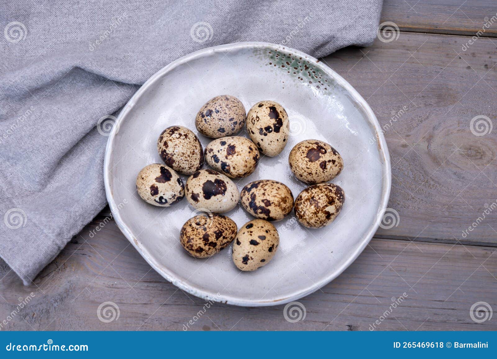 Fresh Small Spotted Partridge or Quail Bird Eggs Stock Photo - Image of ...