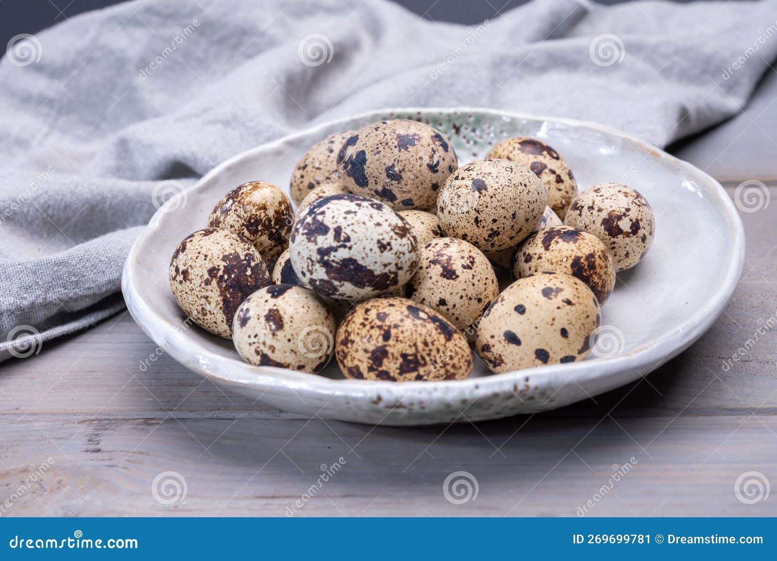 Fresh Small Spotted Partridge or Quail Bird Eggs Stock Image - Image of ...