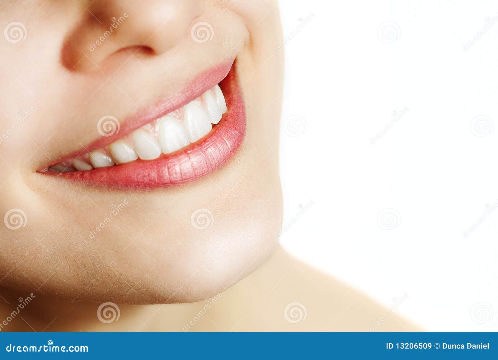 Healthy Teeth And Cavity Tooth On White Dentist Background Royalty-Free ...