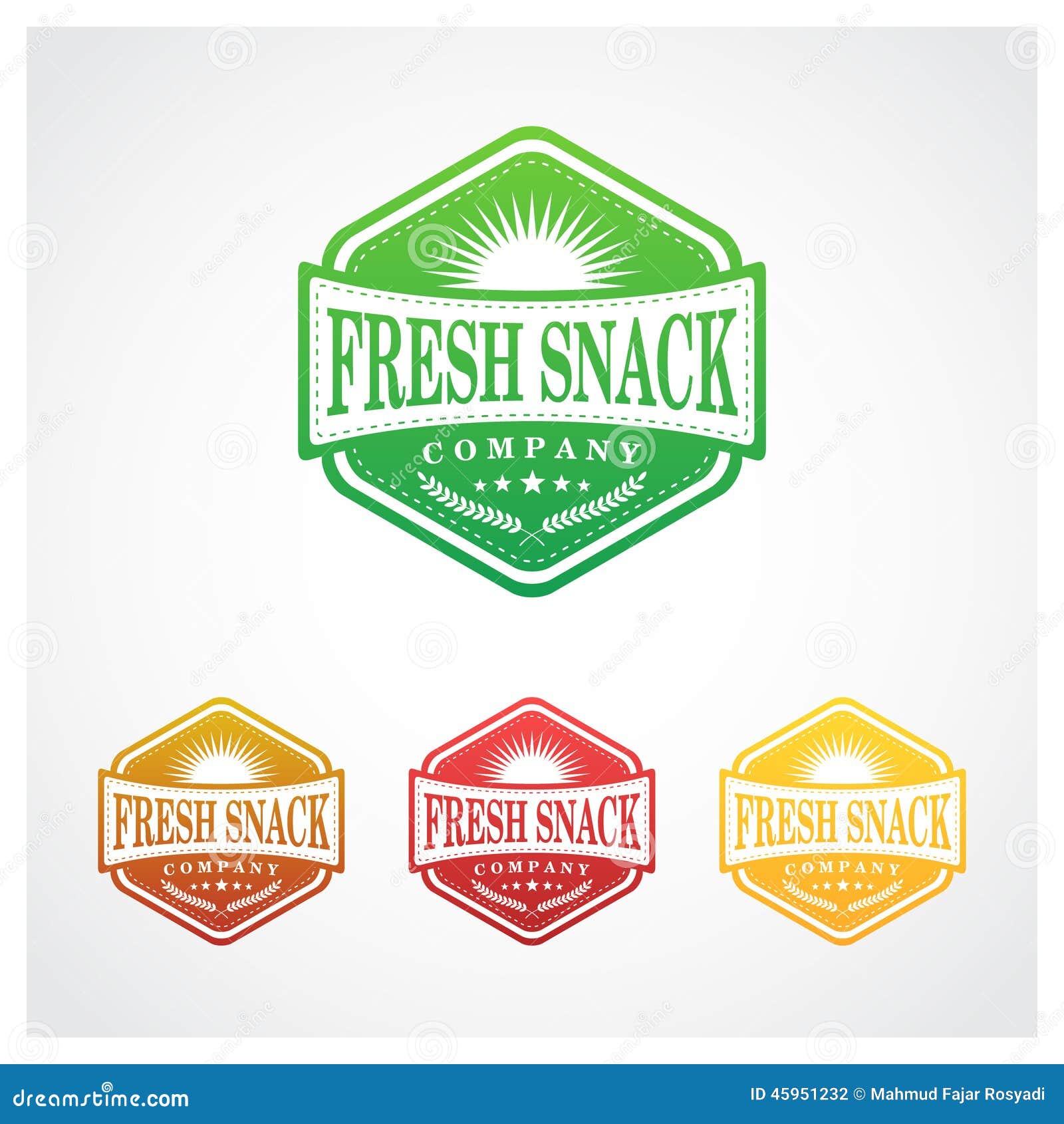 Fresh Snack Badge stock vector. Illustration of food - 45951232