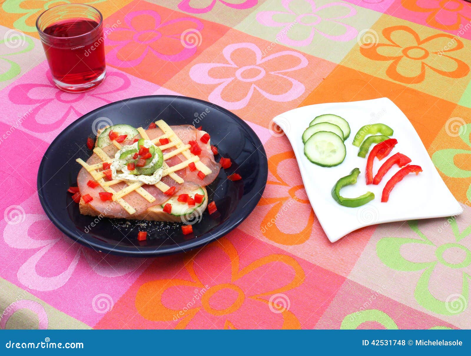 Fresh snack stock photo. Image of freshness, bread, paprika - 42531748