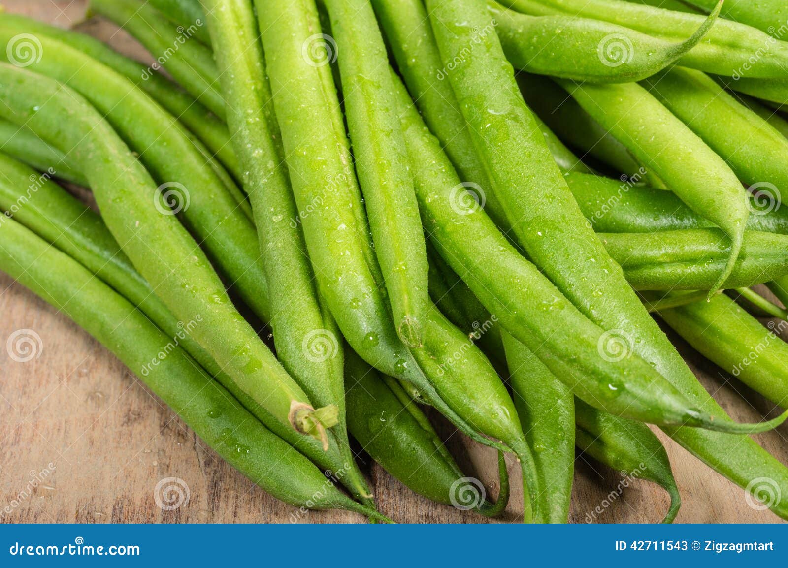 Fresh Snap or Green Beans on a Table Stock Image - Image of legumes ...