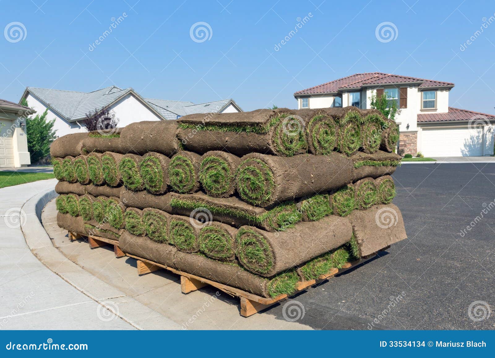 Fresh sod stock photo. Image of landscaping, copy, fresh - 33534134