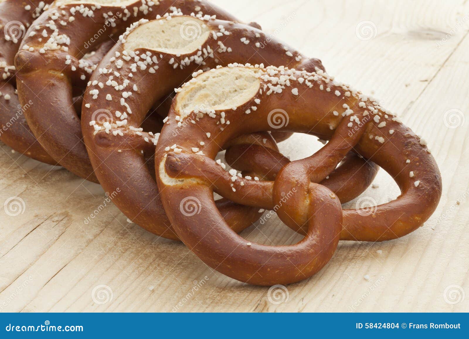Fresh soft pretzels stock photo. Image of food, pretzels - 58424804