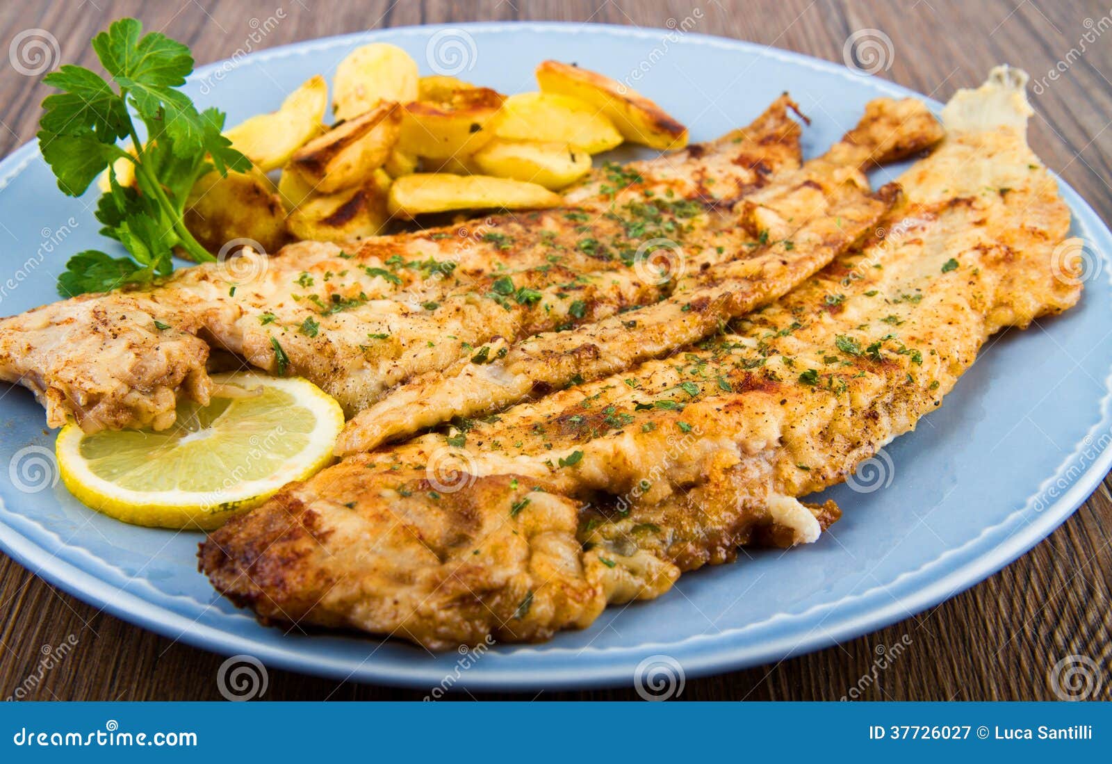 Fresh sole stock image. Image of portion, potatoes, cooked - 37726027