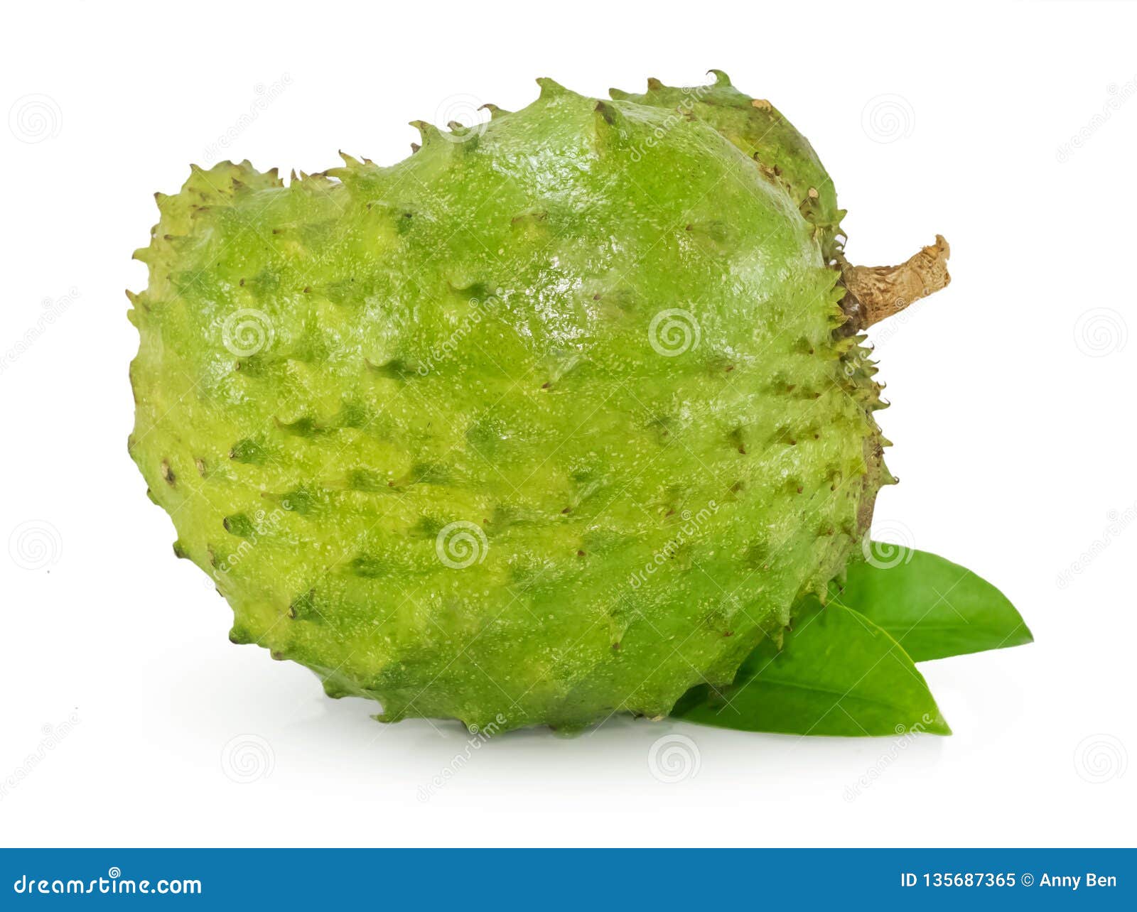Fresh Soursop Isolated On White Background Royalty-Free Stock ...