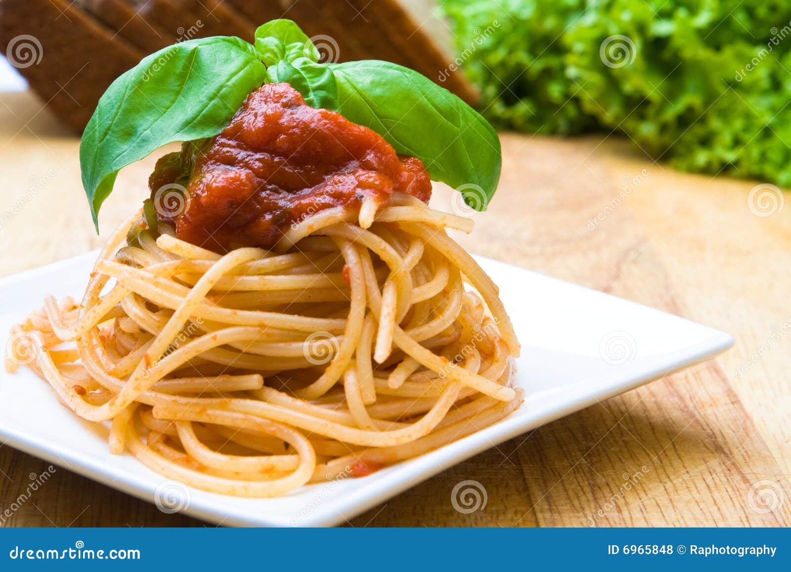 Fresh Spaghetti with Tomato Sauce Stock Photo - Image of italian ...