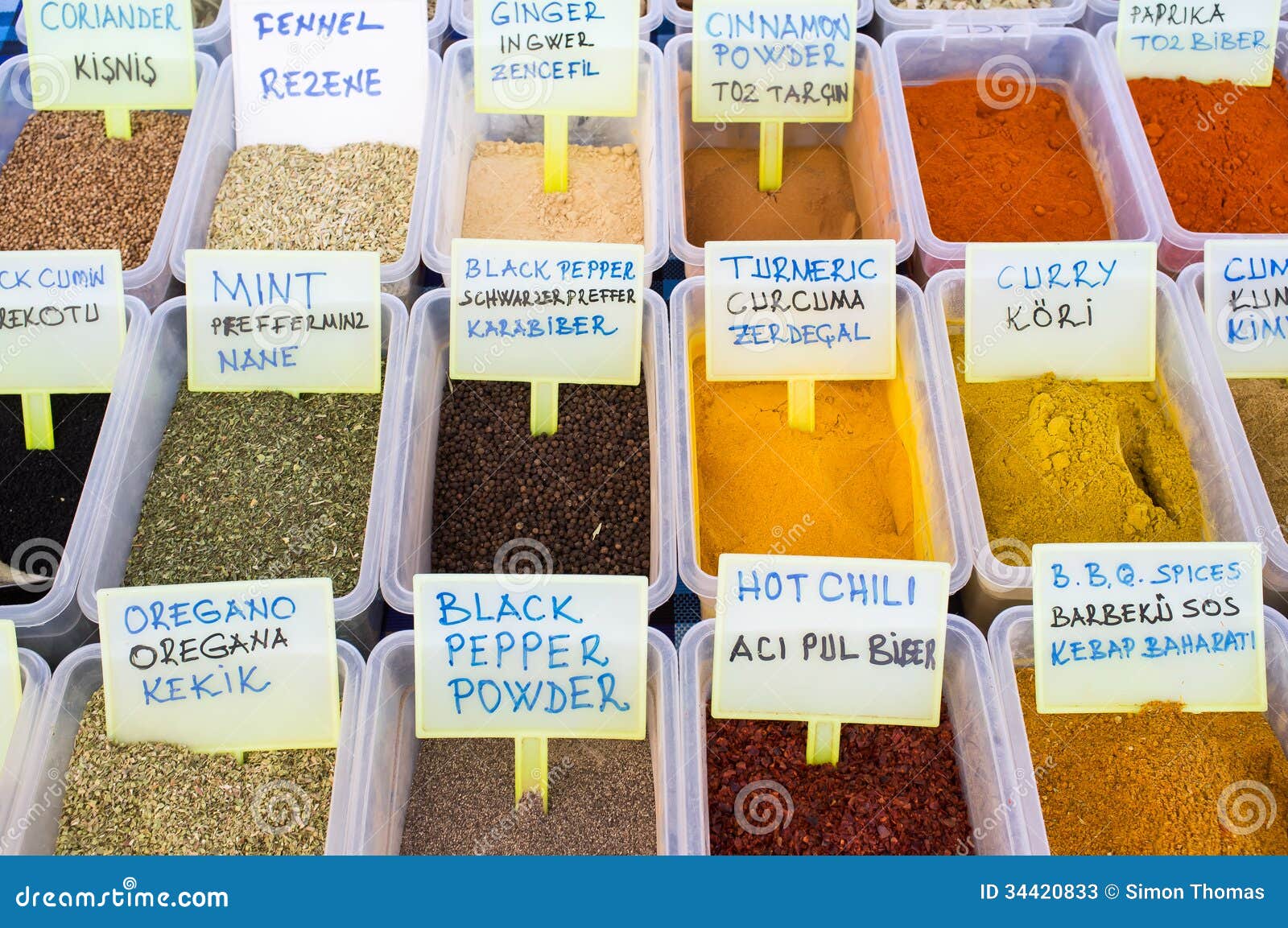 Fresh Spices & Herbs stock image. Image of turmeric - 34420833