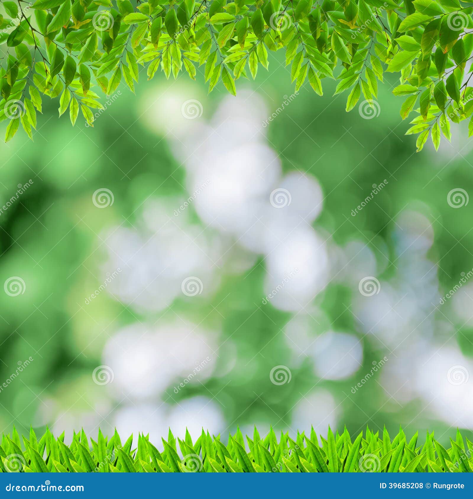 Fresh Spring Green Background with Green Leaves Stock Photo - Image of ...