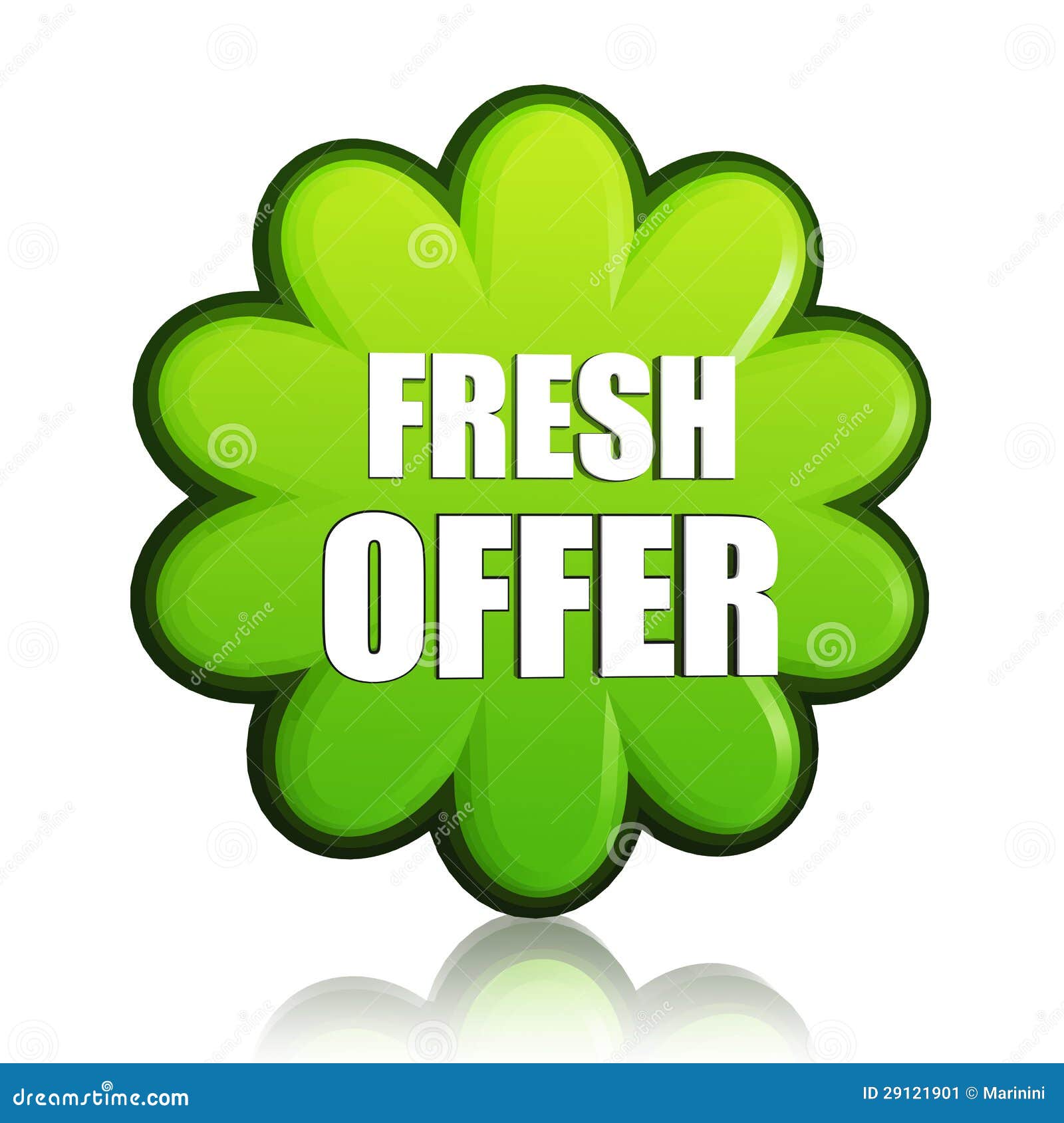 Fresh Spring Offer Green Flower Label Stock Illustration - Illustration ...