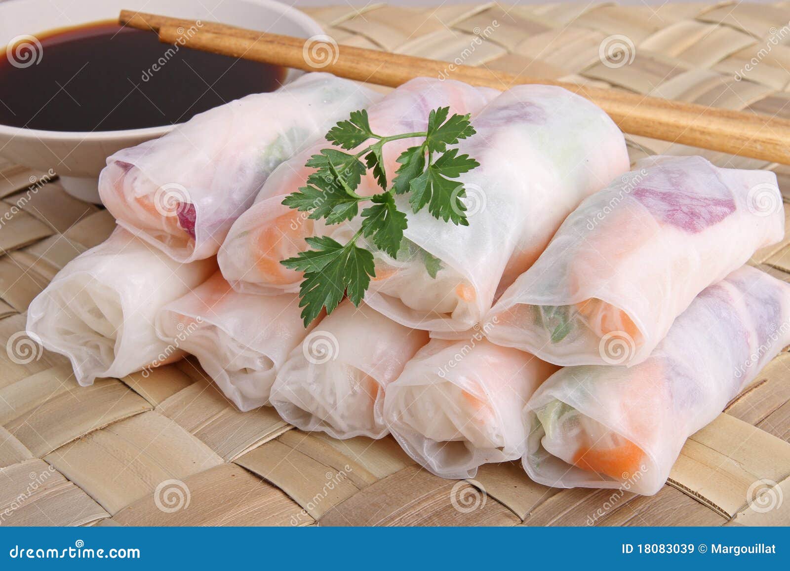 Fresh spring roll stock image. Image of roll, vietnam - 18083039