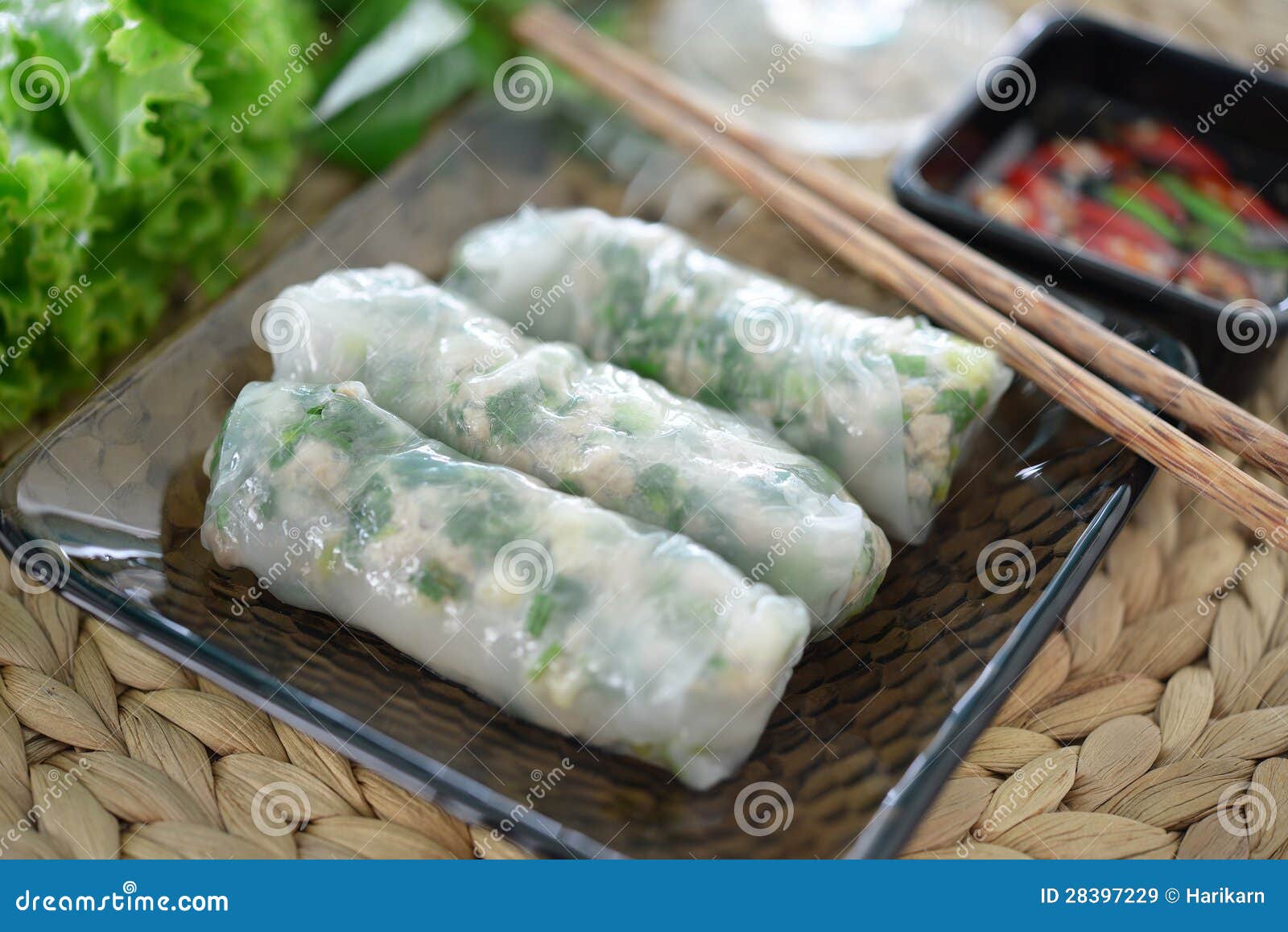 Fresh spring roll stock image. Image of cuisine, asian - 28397229