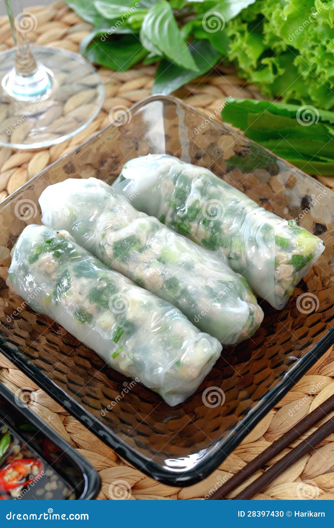 Fresh spring roll stock photo. Image of chilli, cooking - 28397430