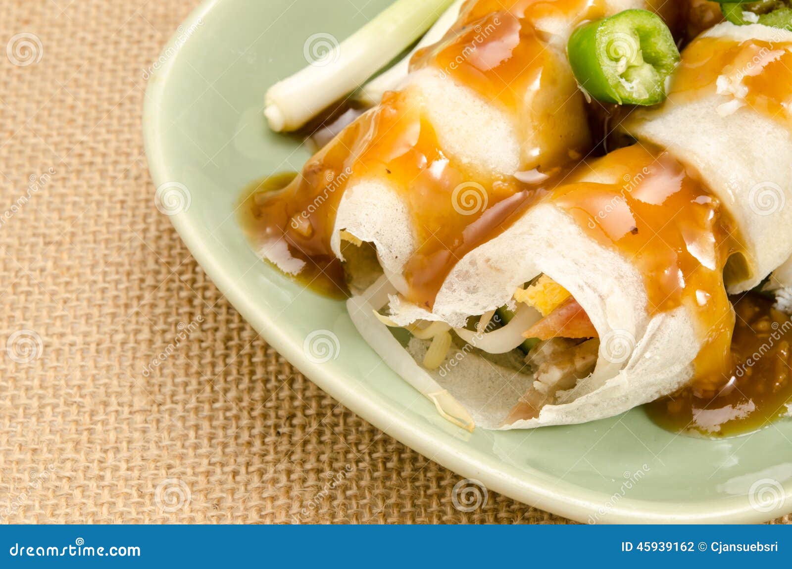 Fresh Spring roll stock photo. Image of yummy, cuisine - 45939162