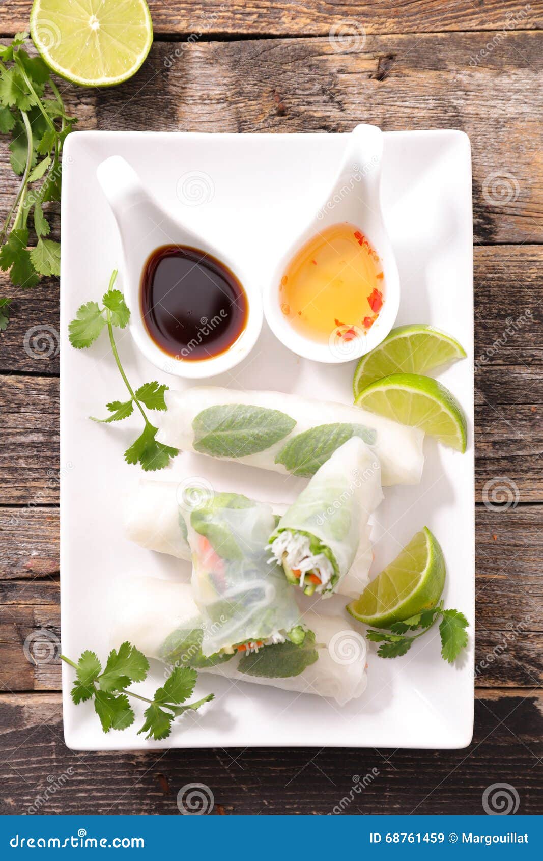 Fresh spring roll stock image. Image of meal, dining - 68761459