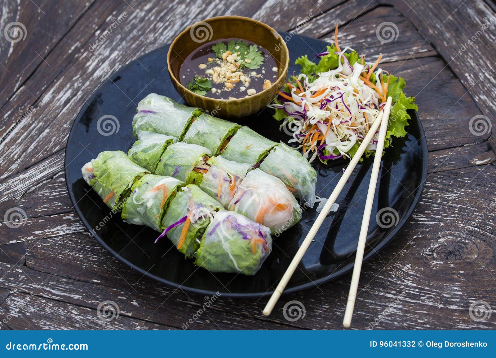 Fresh Spring Roll, Vietnamese Food. Stock Photo - Image of culture ...