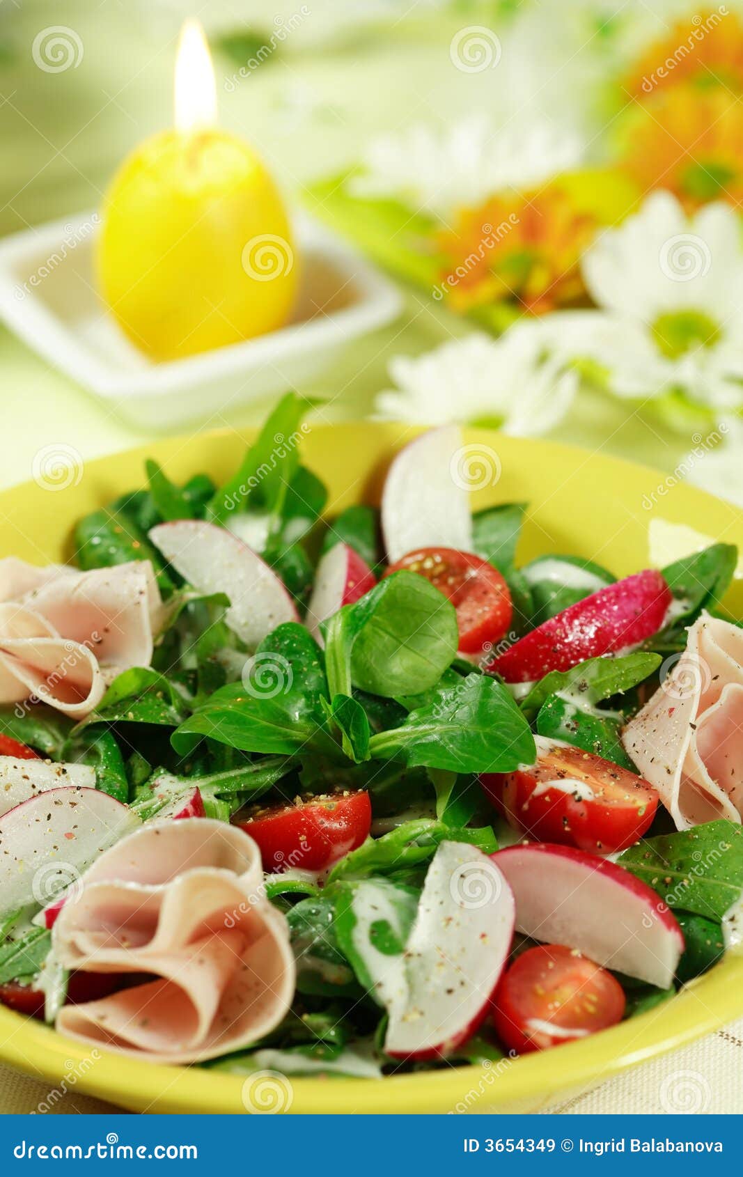 Fresh Spring Vegetable Salad Stock Image - Image of dinner, prepare ...