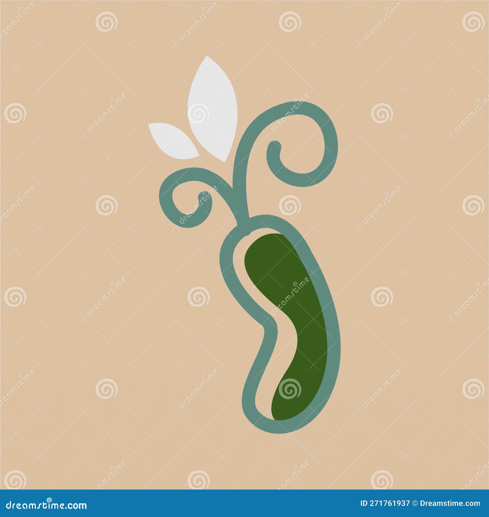 Fresh sprout logo template stock vector. Illustration of green - 271761937