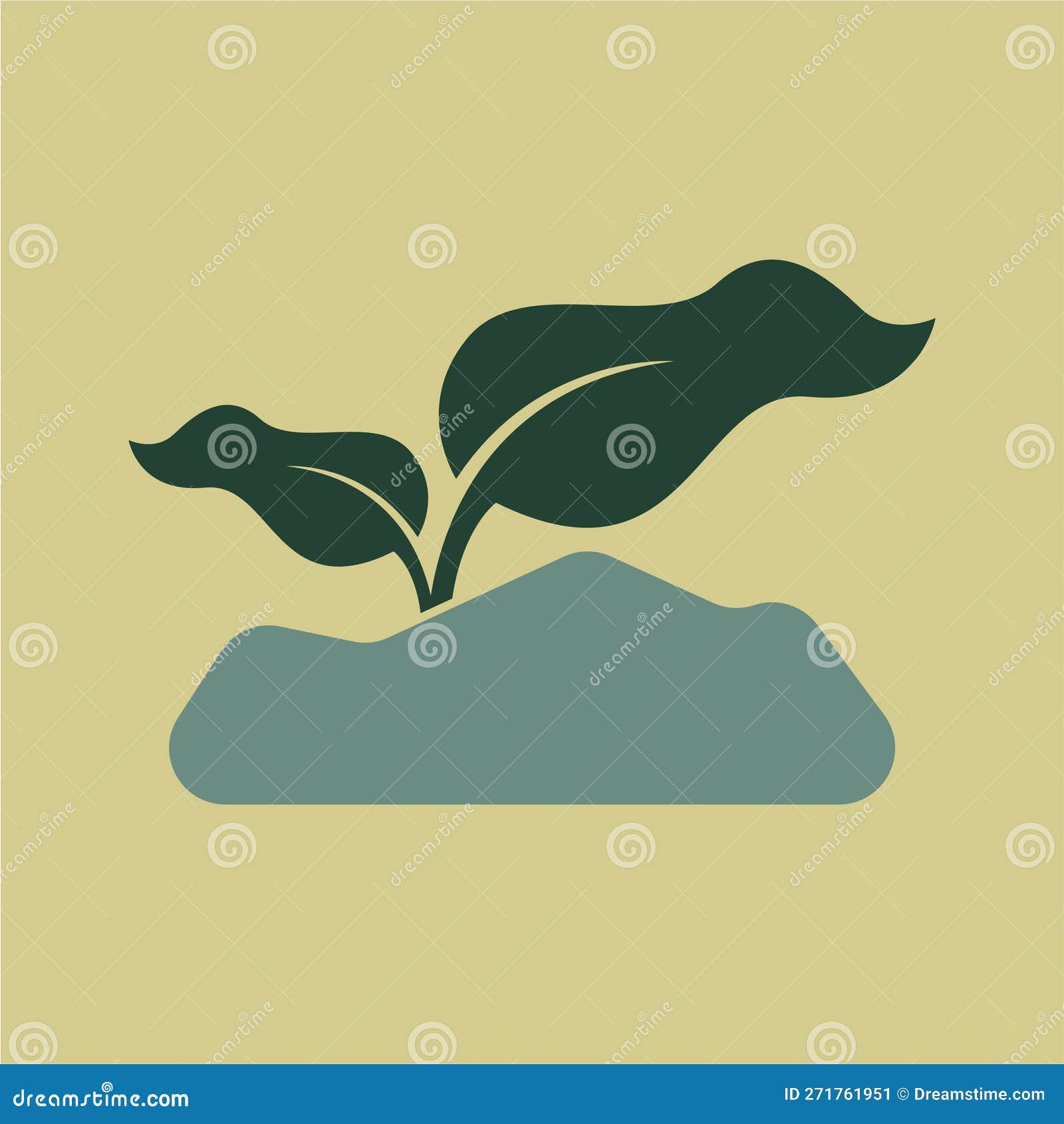 Fresh sprout logo template stock vector. Illustration of element ...