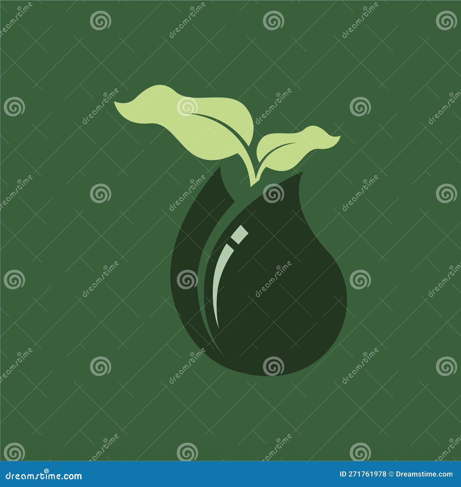 Fresh sprout logo template stock illustration. Illustration of leaf ...