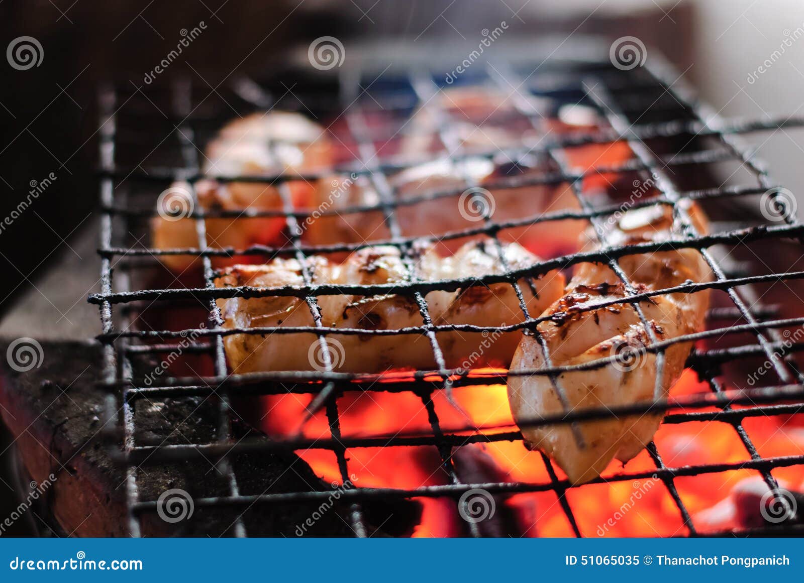 Fresh Squid Barbeque Grilled Stock Image - Image of grill, gourmet ...