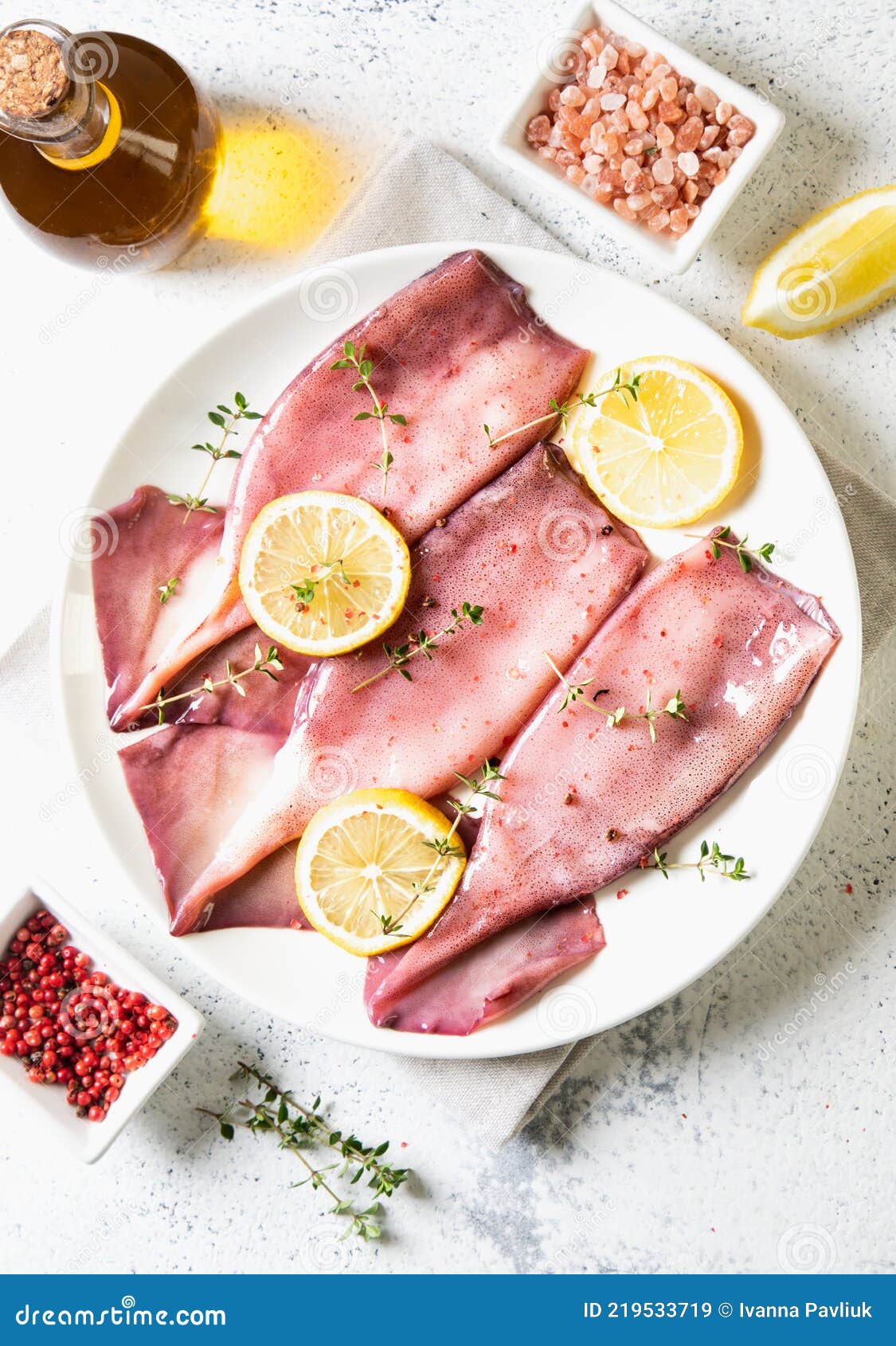 Fresh Squids Octopus or Cuttlefish for Cooked Food. Fresh Raw ...