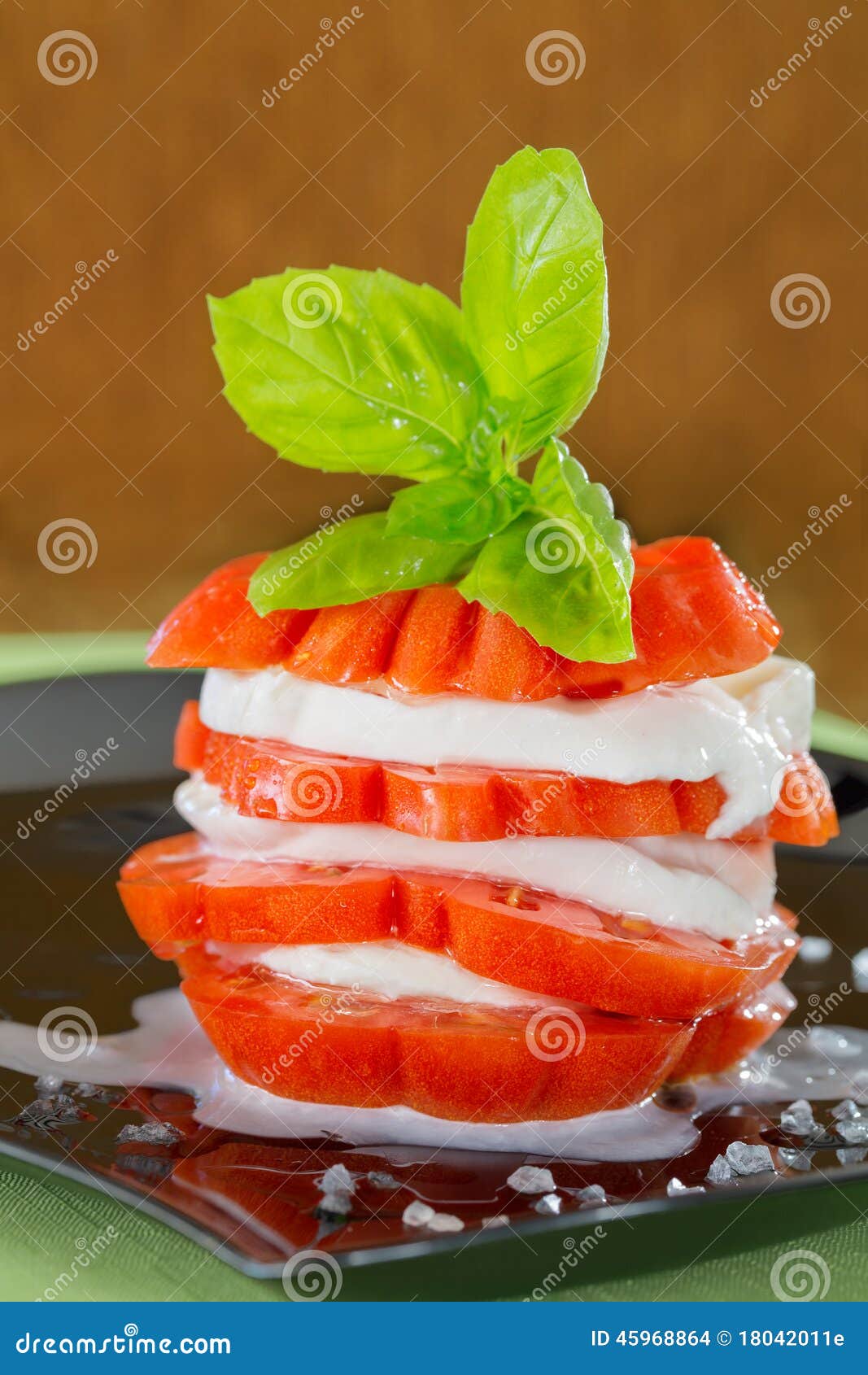 Fresh Stack of Caprese Salad Stock Photo - Image of closeup, meal: 45968864