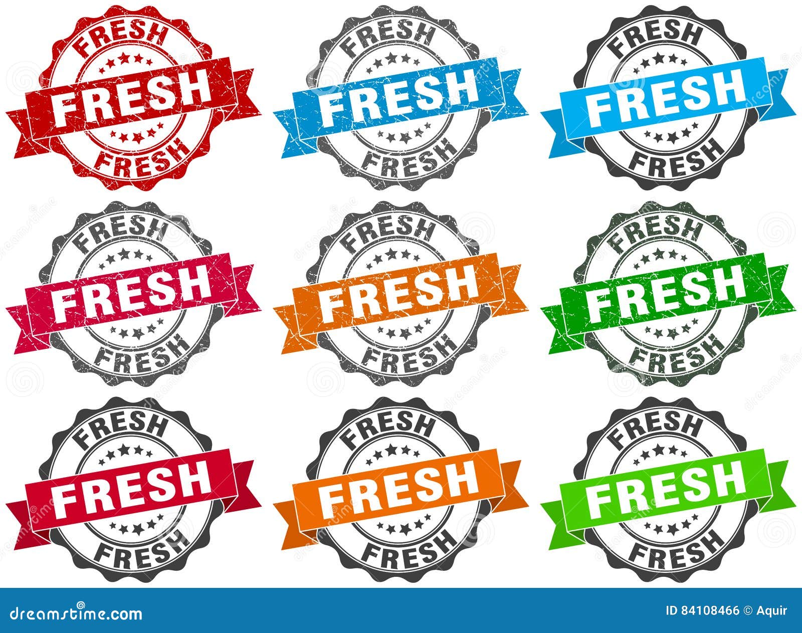 Fresh stamp. sign. seal stock vector. Illustration of brown - 84108466