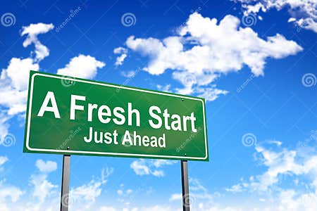 A fresh start road sign stock image. Image of choice - 107734541