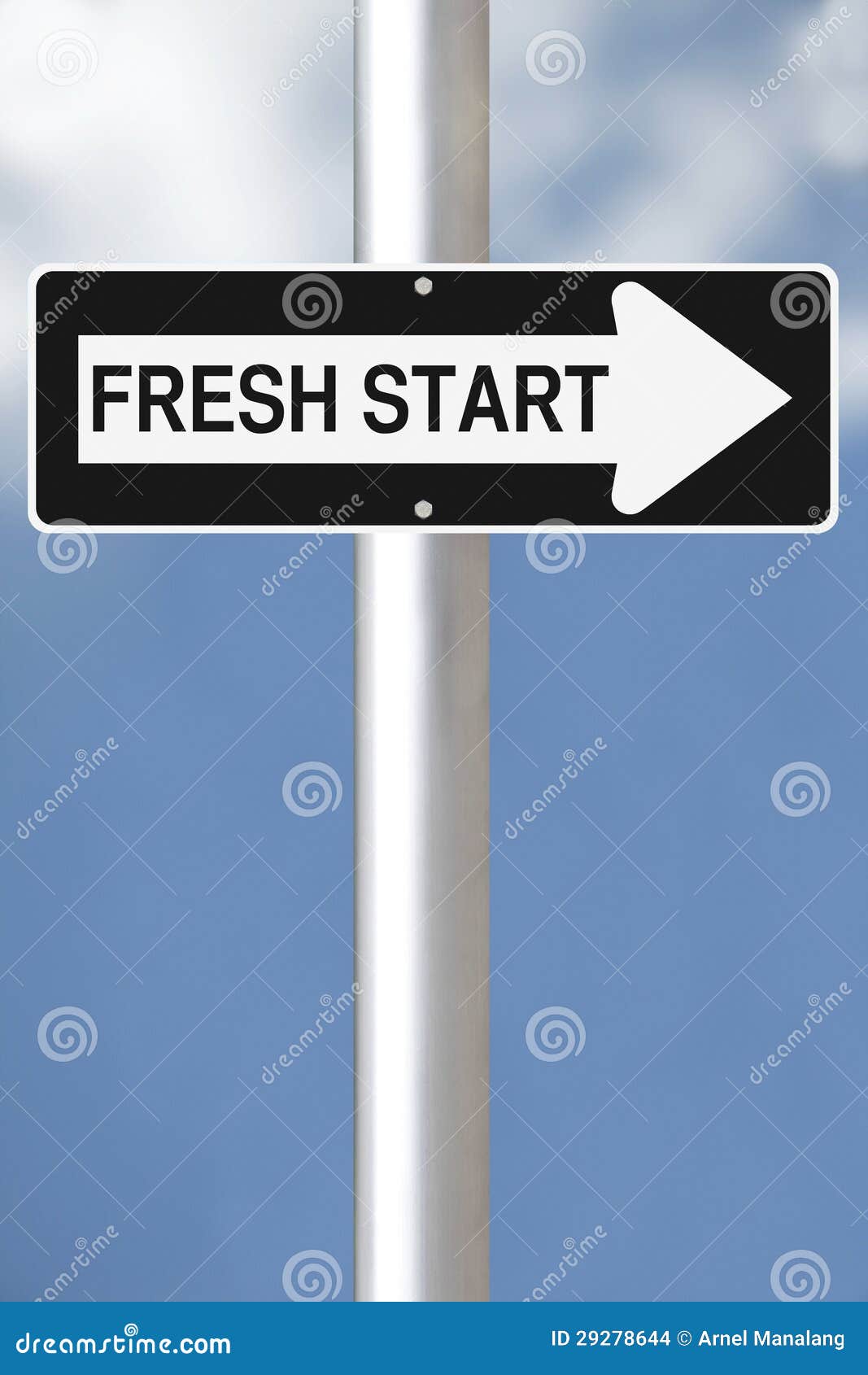 Fresh Start this Way stock photo. Image of warning, directional - 29278644