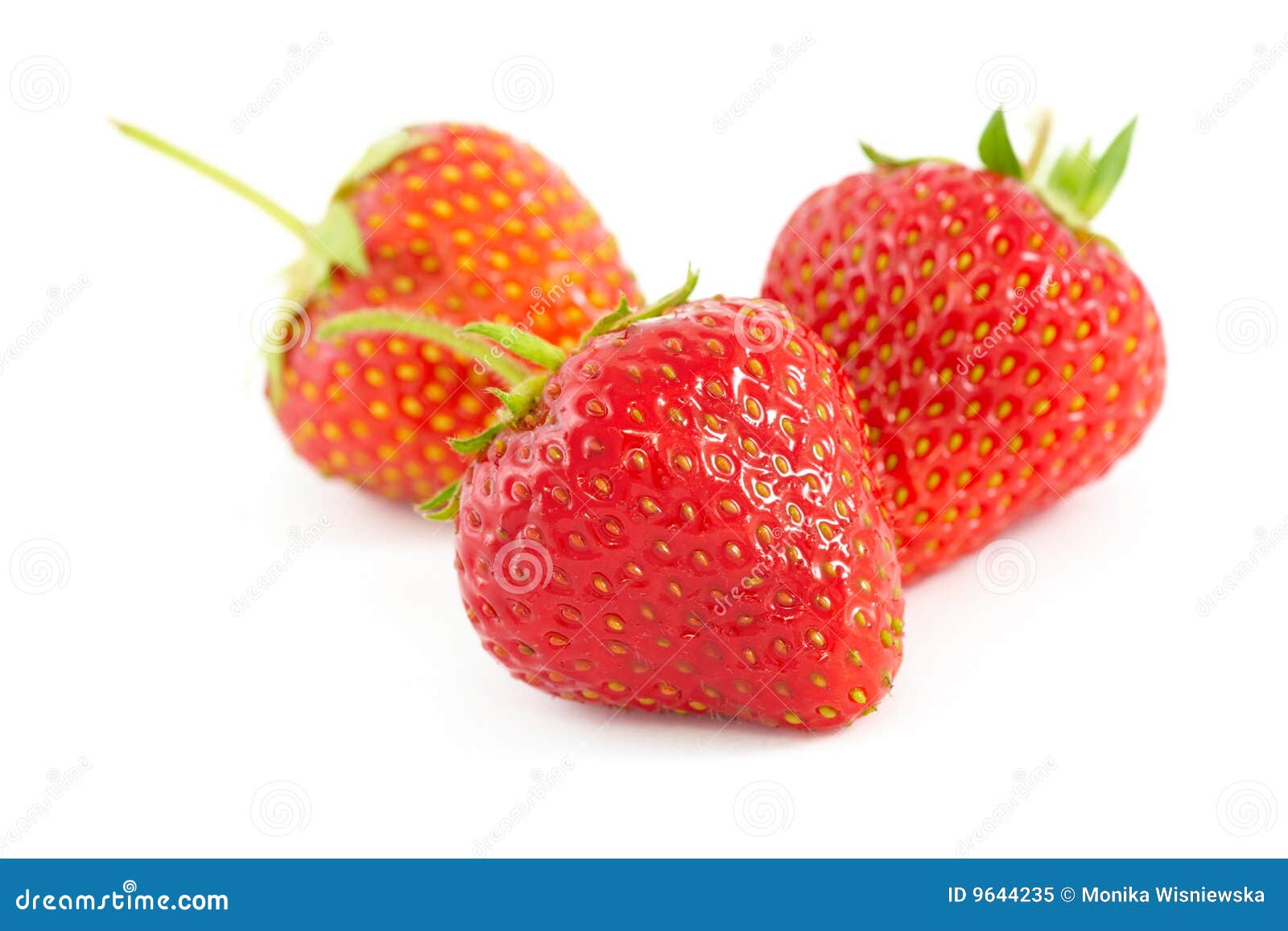 Fresh Strawberies, Isolated on White Stock Image - Image of white ...