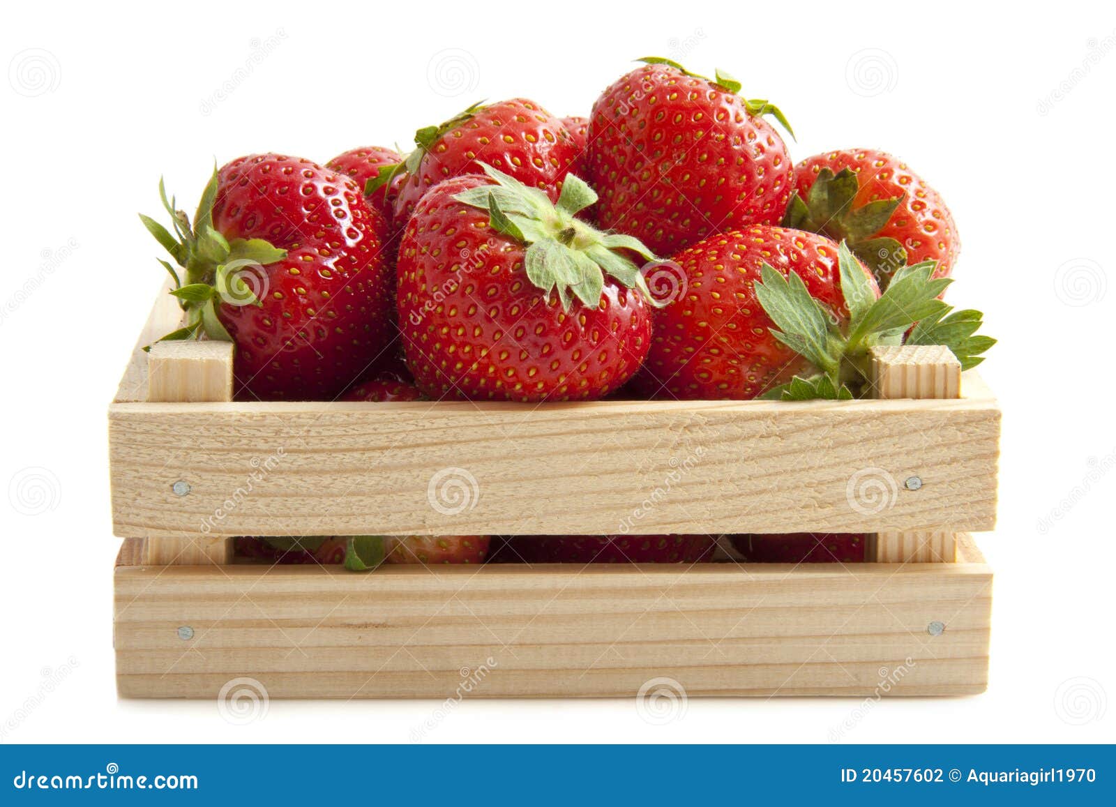 Fresh Strawberries Open Crate Isolated White Stock Photos - Free ...