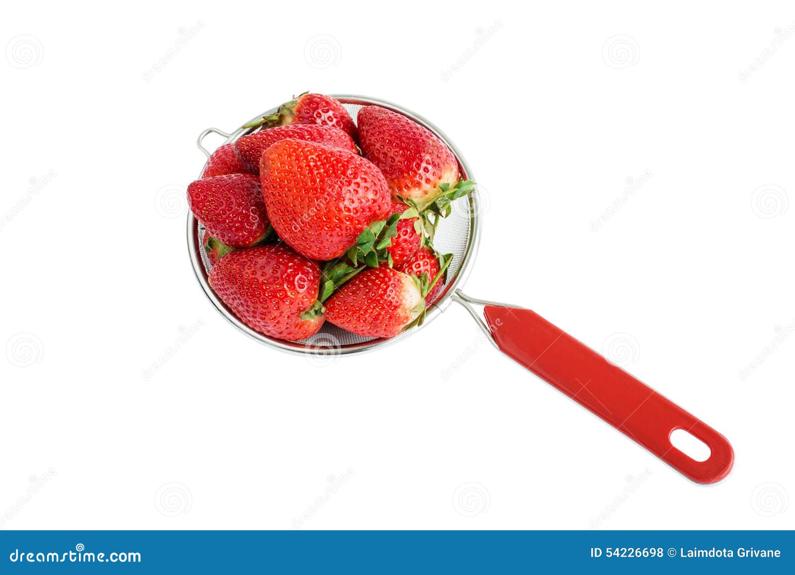 Fresh Strawberries in Colander, Isolated Over White Stock Photo - Image ...