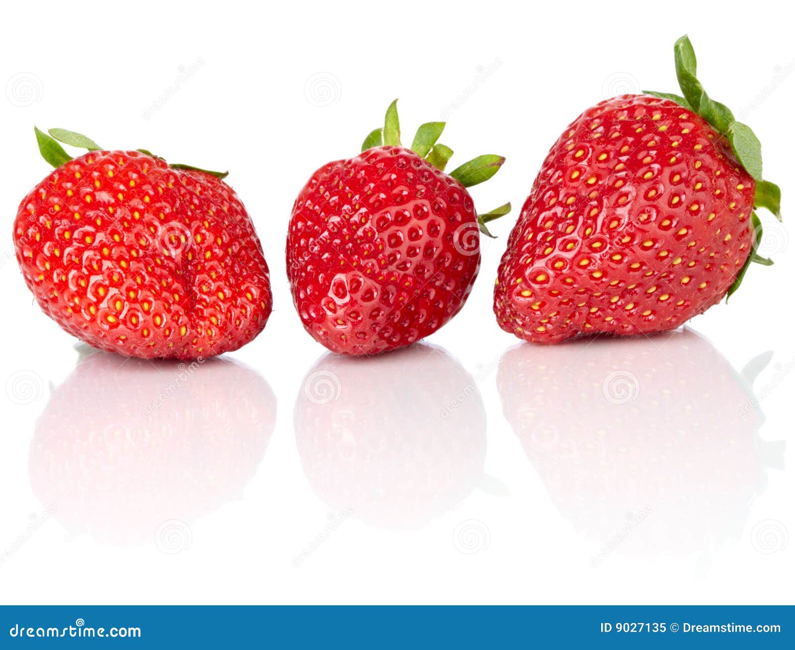 Fresh Strawberries Isolated on White Background Stock Image - Image of ...