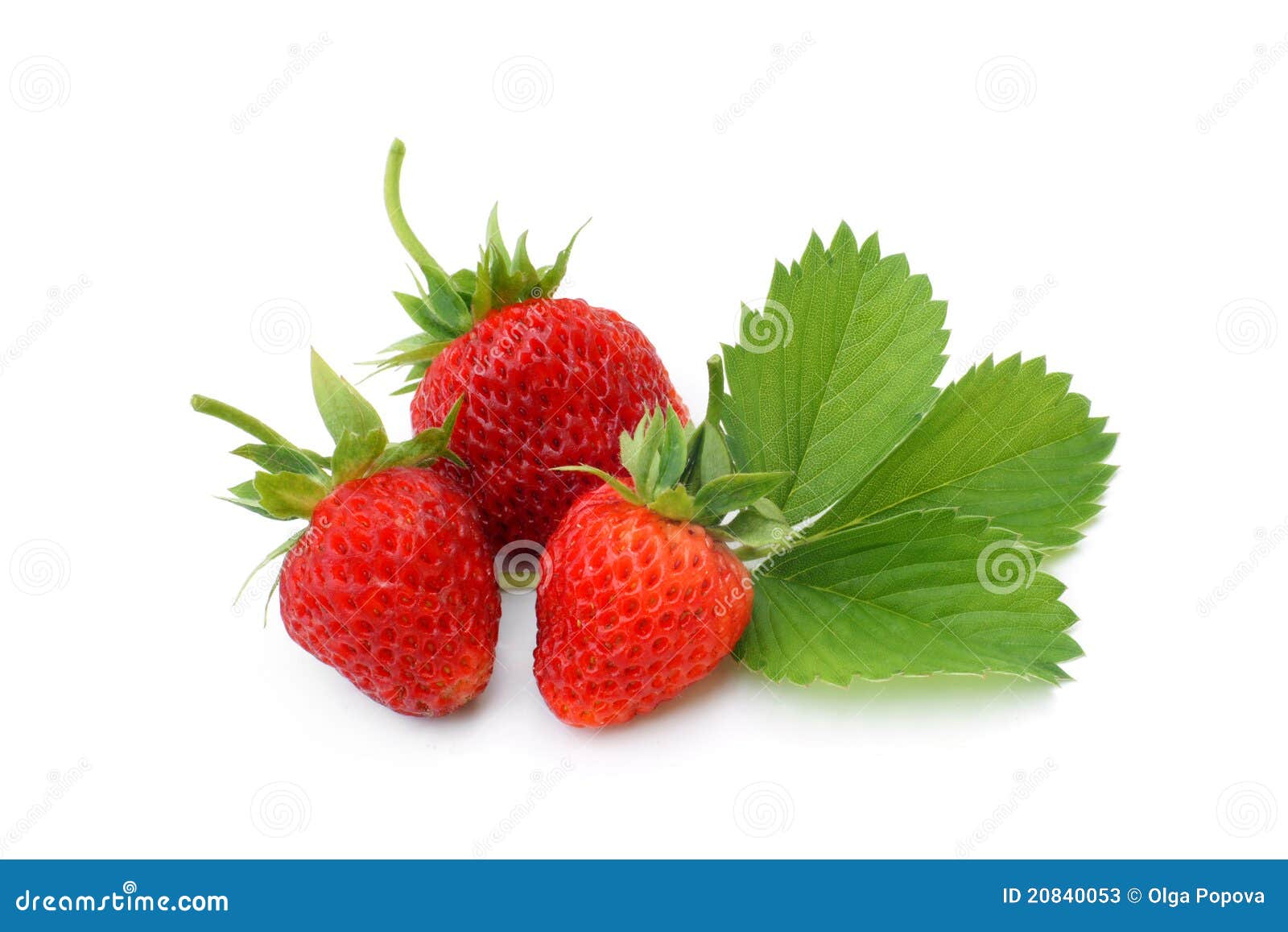 Fresh Strawberries with Leaves Stock Image - Image of refreshment ...