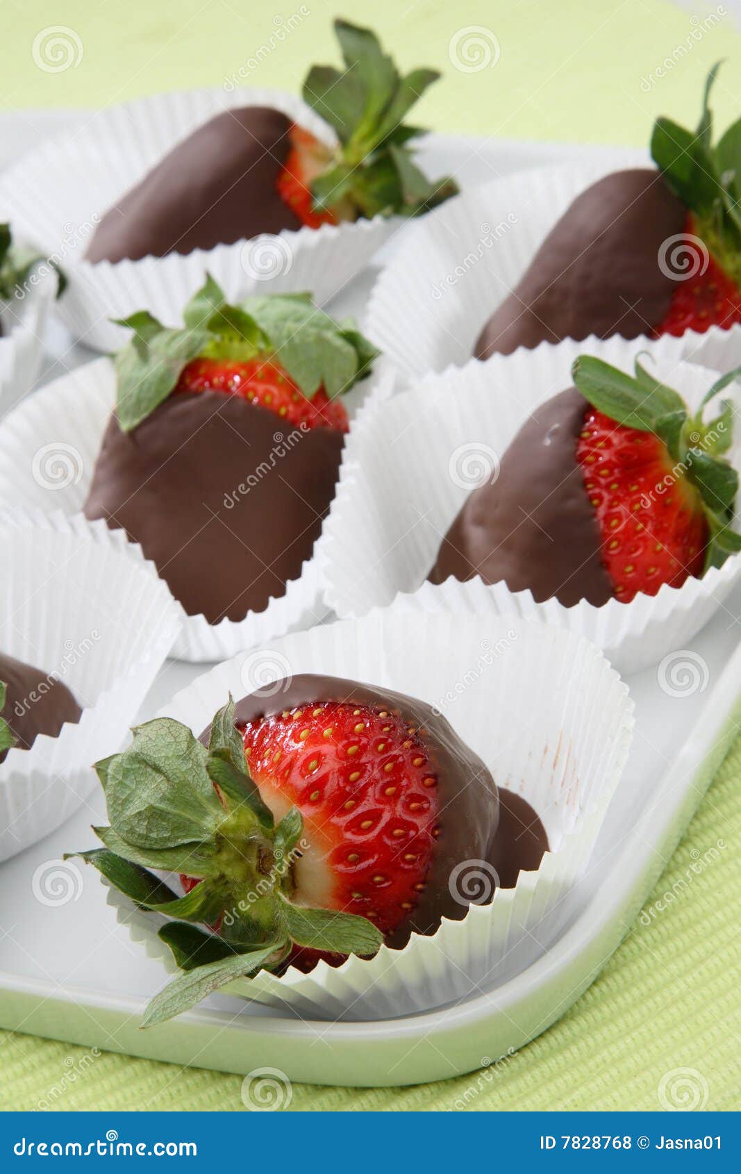 Fresh Strawberries in Melted Chocolate Stock Photo - Image of food ...