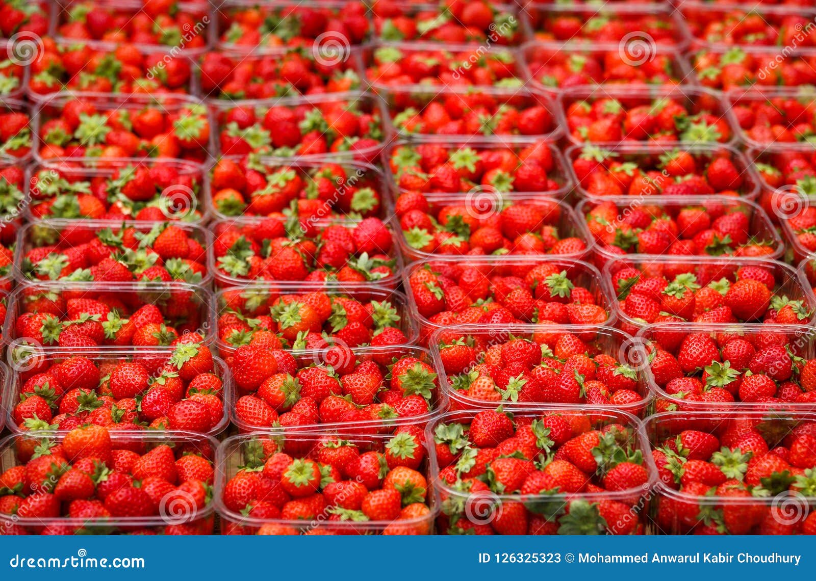 Fresh Strawberries in Plastic Containers Stock Image - Image of tasty ...