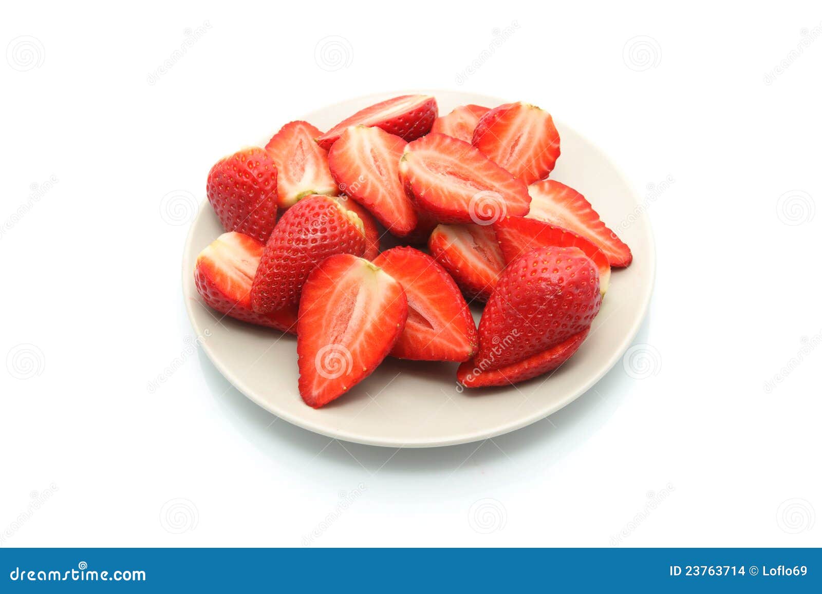 Fresh Strawberries on Plate Stock Photo - Image of group, dessert: 23763714