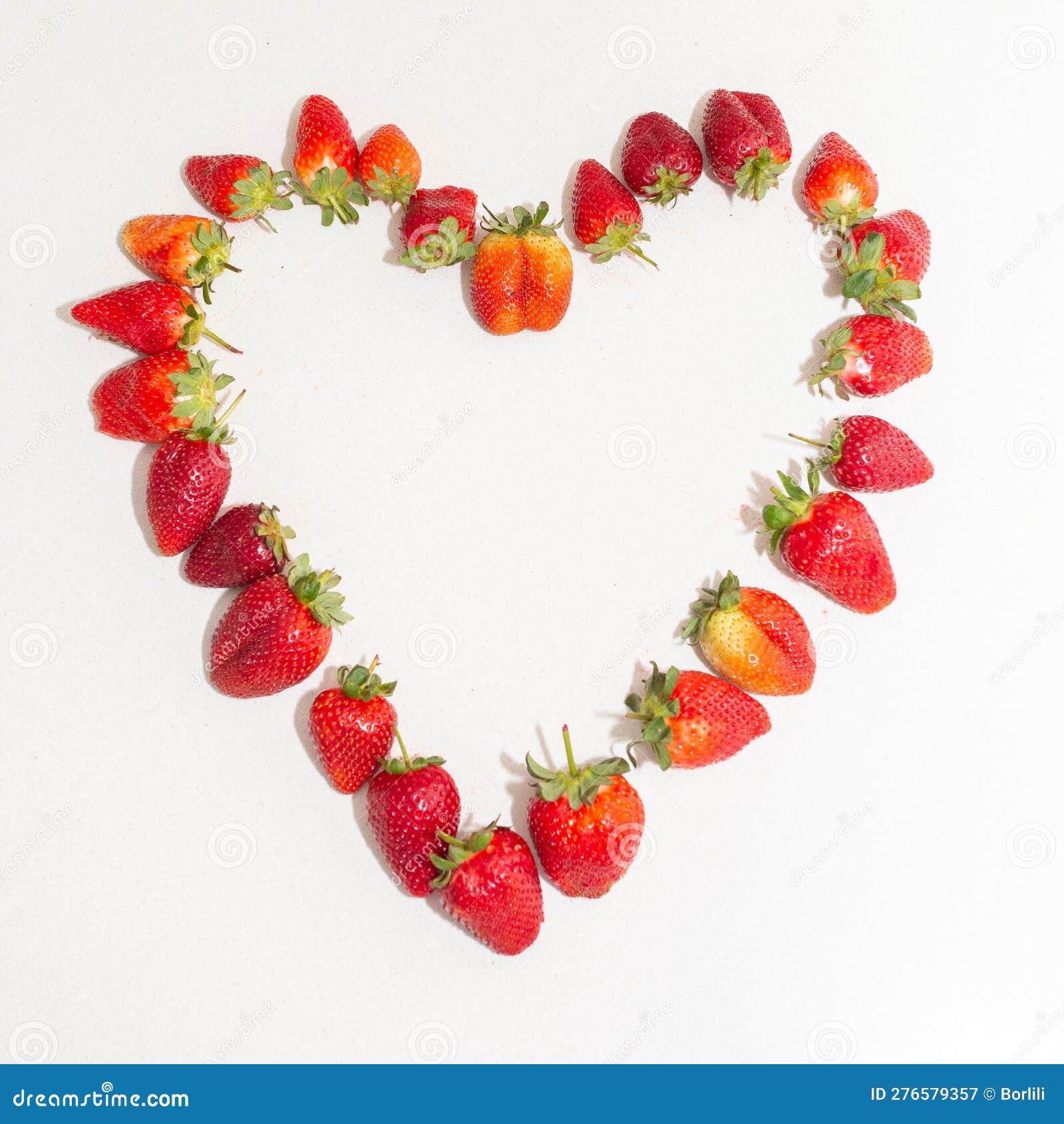 Fresh Strawberries Shaped Like a Heart Stock Image - Image of nature ...