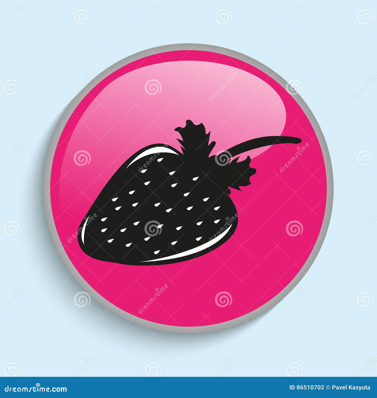Fresh Strawberries. Vector Icon. Conditional Vector Image in the Form ...