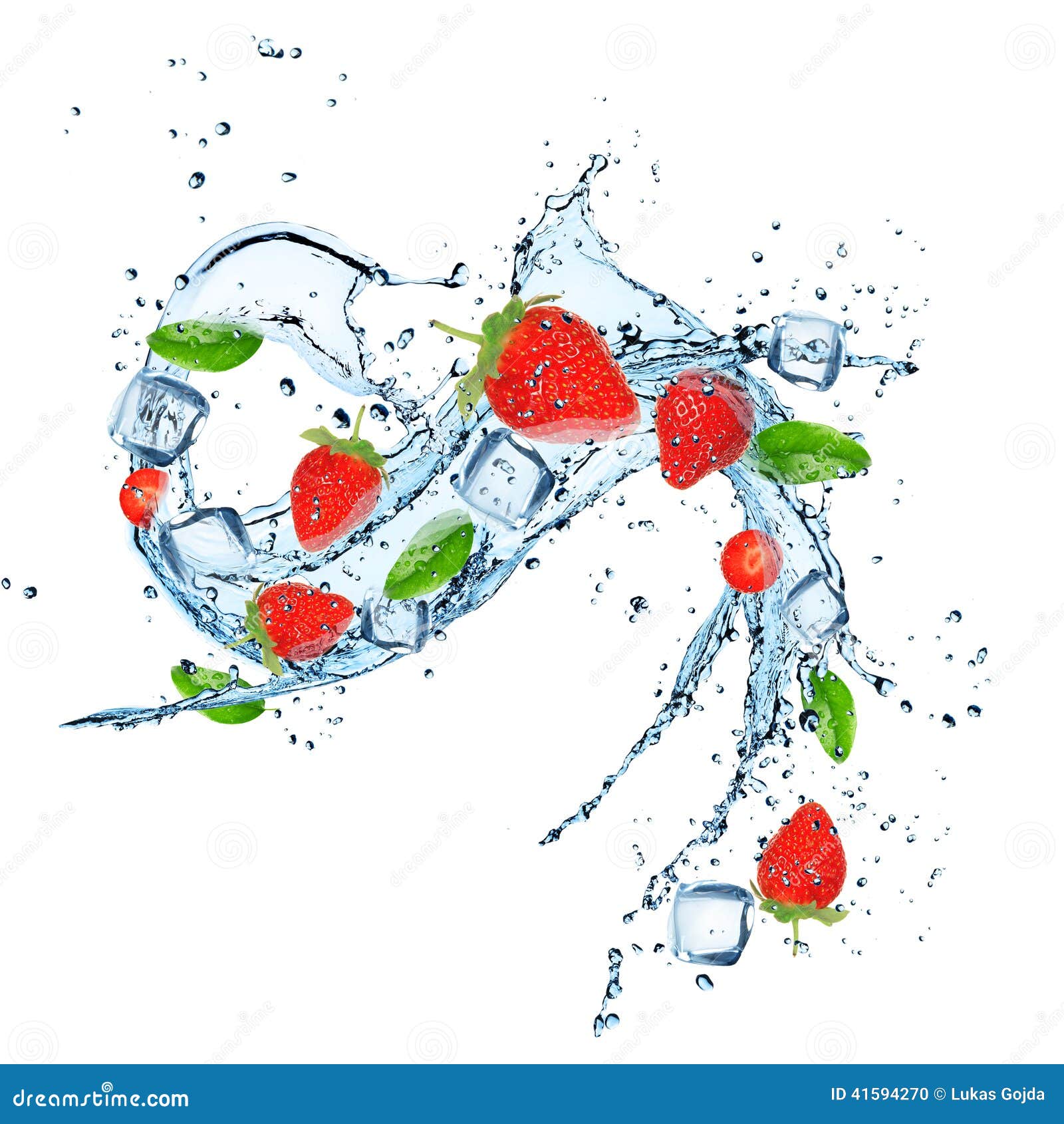 Fresh Strawberries with Water Splash. Stock Photo - Image of berry ...