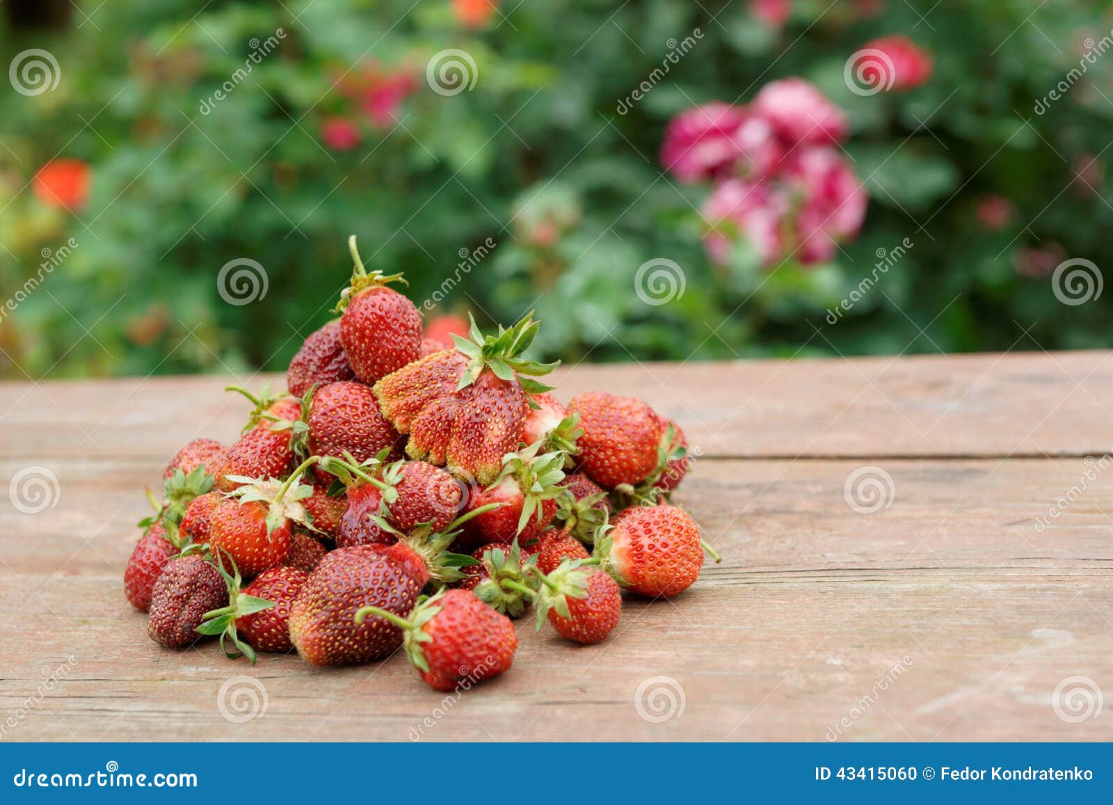 Fresh Strawberries on Wooden Table Stock Photo - Image of decoration ...