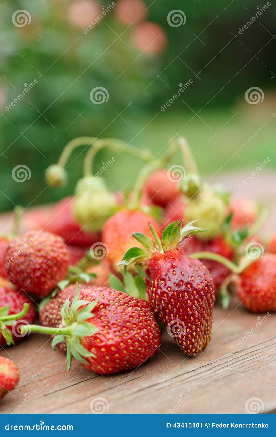 Fresh Strawberries on Wooden Table Stock Image - Image of dessert ...