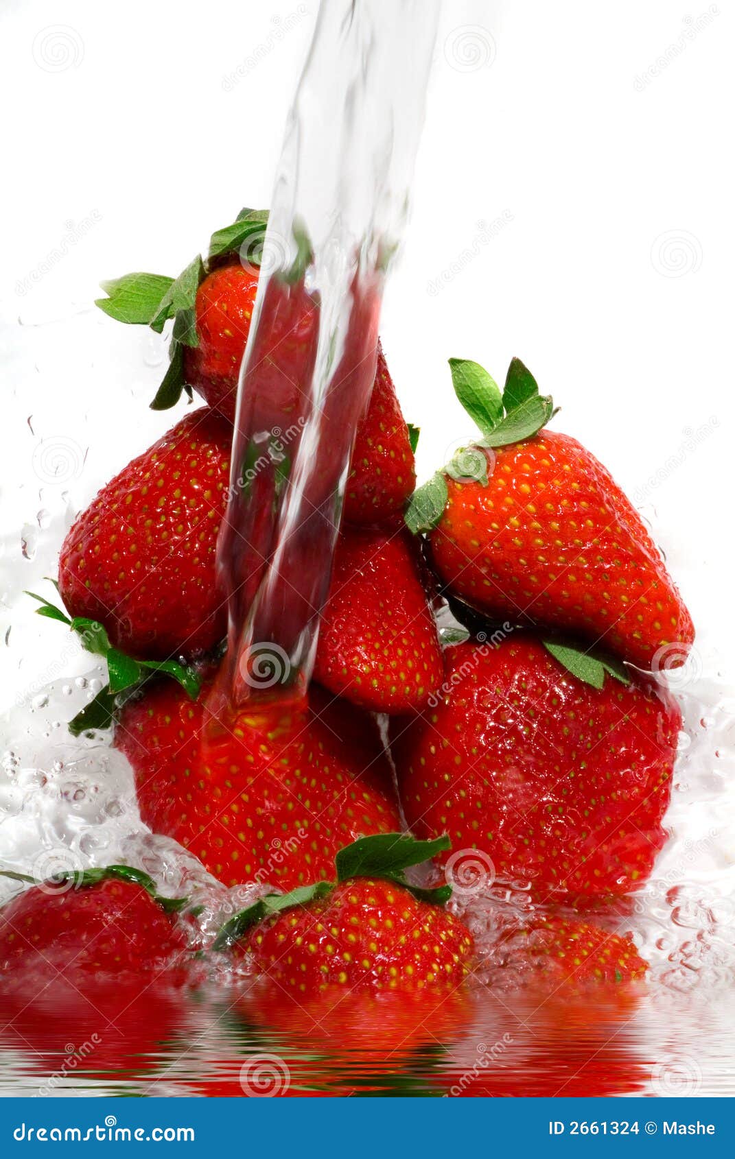 Fresh strawberry stock photo. Image of pond, liquid, fruit - 2661324