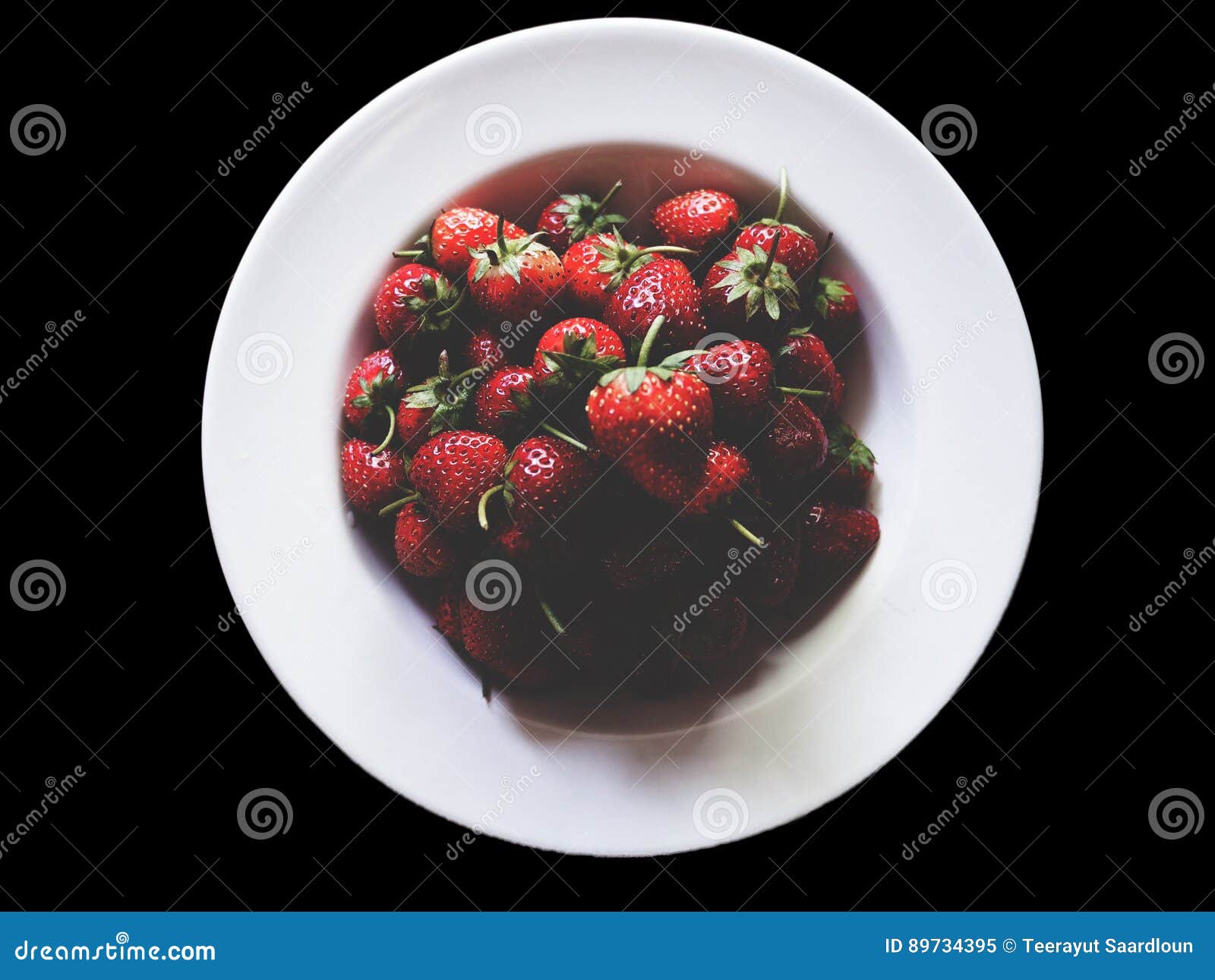 Fresh Strawberry on Black-isolated Stock Image - Image of vitamin ...