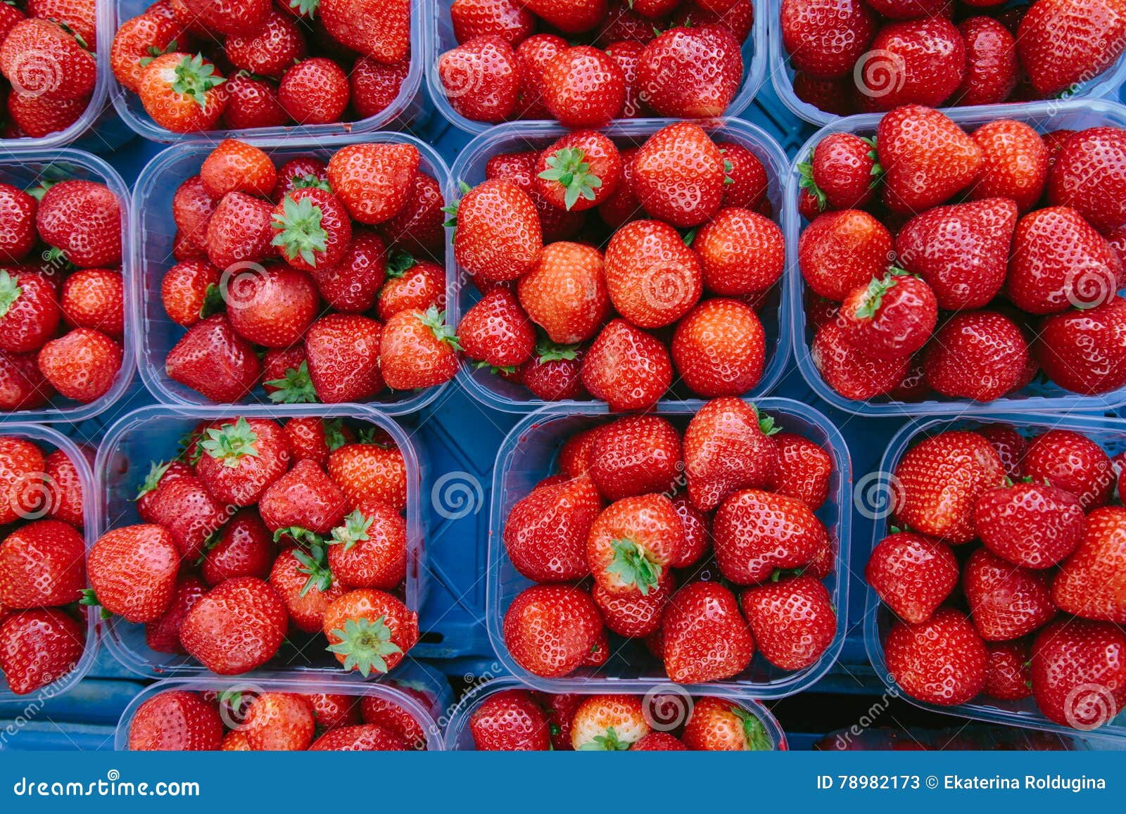 Fresh Strawberry in Boxes at the Market in Amsterdam Stock Image ...