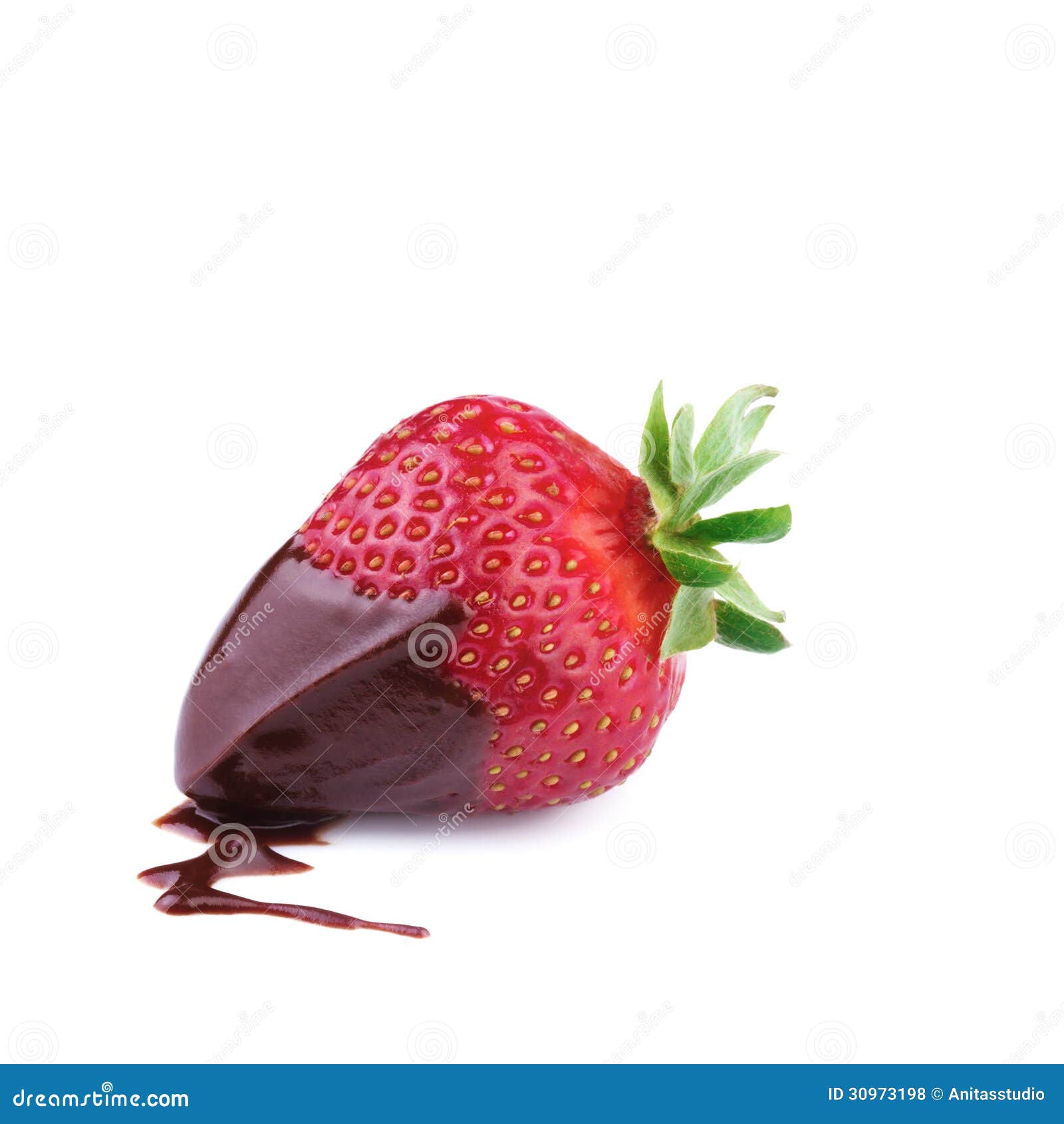 Fresh Strawberry in Chocolate Stock Photo - Image of chocolate ...